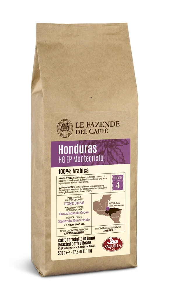 Saquella Honduras Montecristo HG EP kafa u zrnu 500 g
