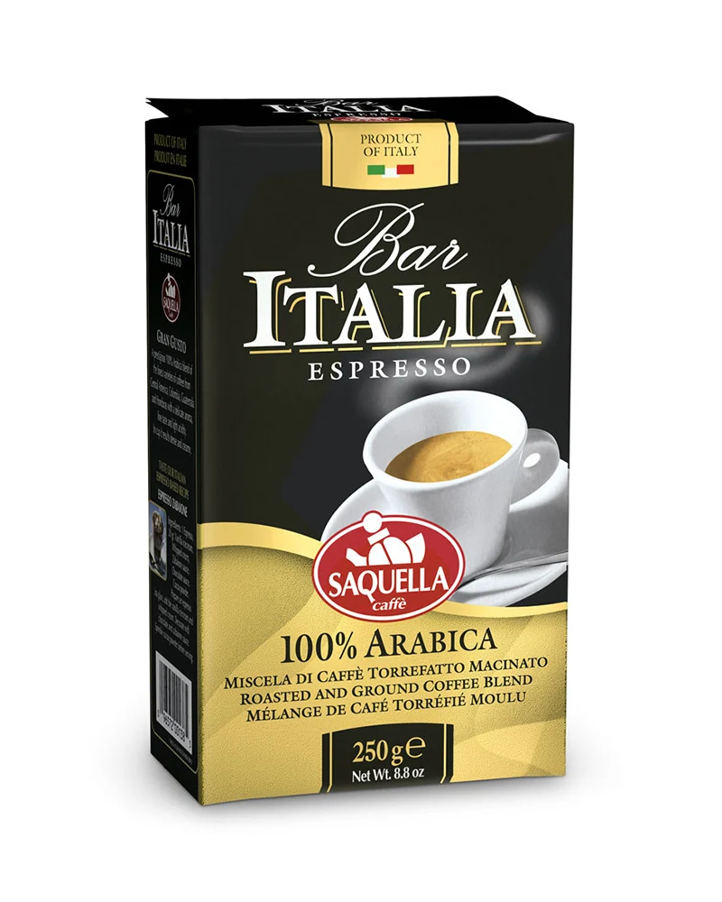 Saquella Bar Italia 100% Arabica mlevena kafa 250 g