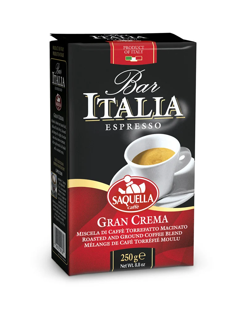 Saquella Bar Italia Gran Crema mlevena kafa 250 g kesa