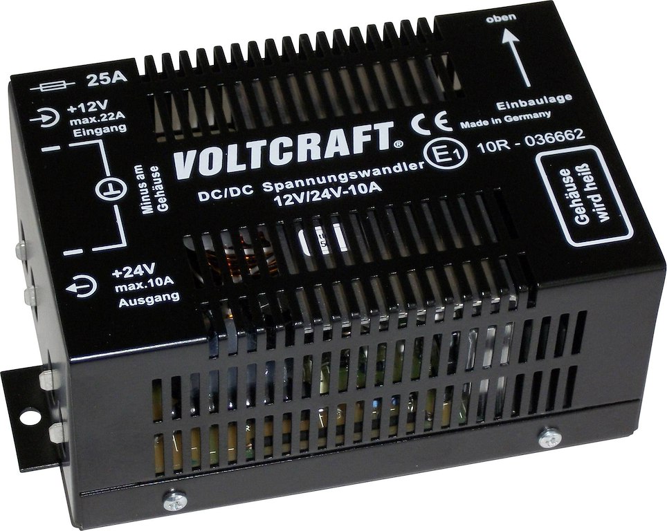 VOLTCRAFT 12/10 DC/DC pretvarač 12 V/DC → 24 V/DC 240 W 10 A