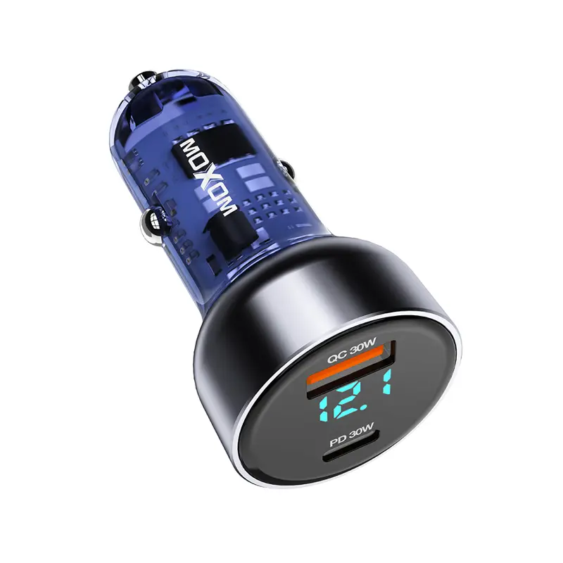 Auto Punjač MOXOM MX-VC29 USB-A+PD 60w Crni