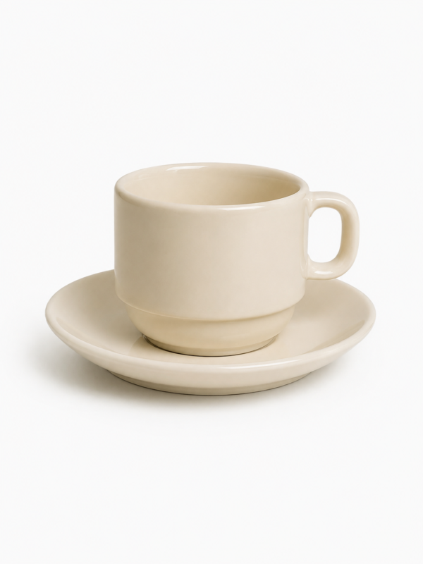 Porcelanske Šolje Sa Tacnom Za Kafu/Čaj Creamy Porline/6