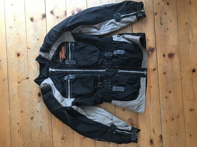 Polo moto jakna brS crno sive boje sa protektorima