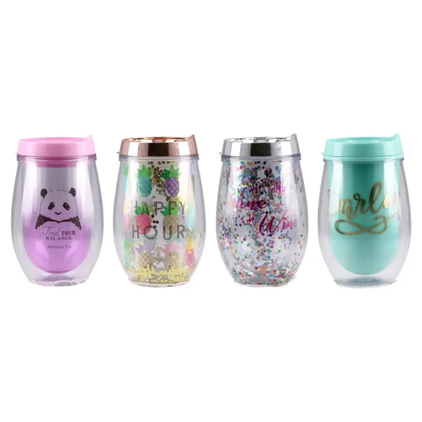 Style Trend, čaša, plastična, 355ml, miks