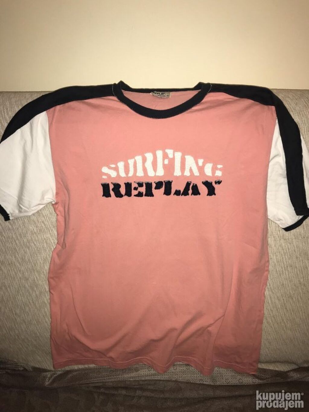 Original Replay majica XL 100% cotton Ramena 52cm duzina 75cm