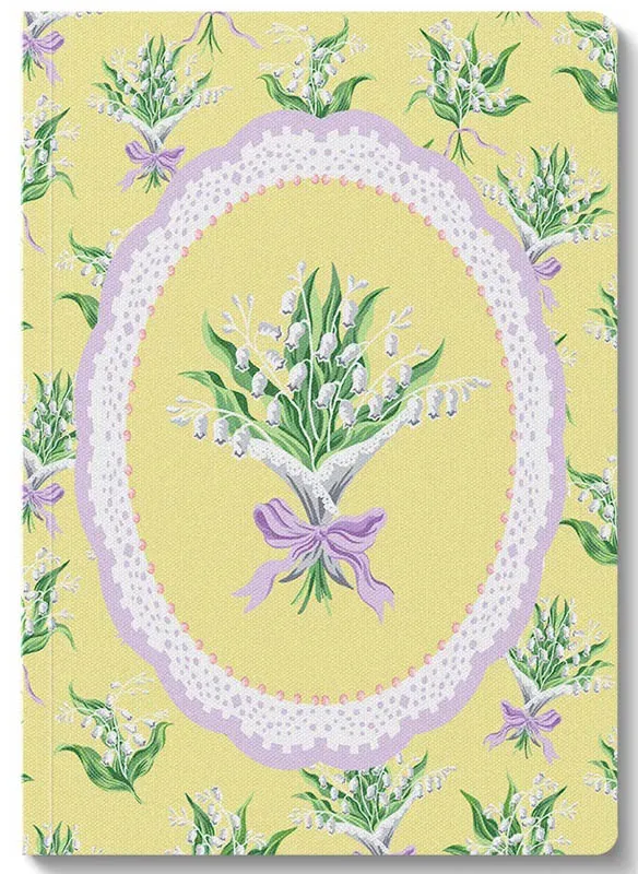 Notes A5 linije YELLOW LILY OF THE VALLEY