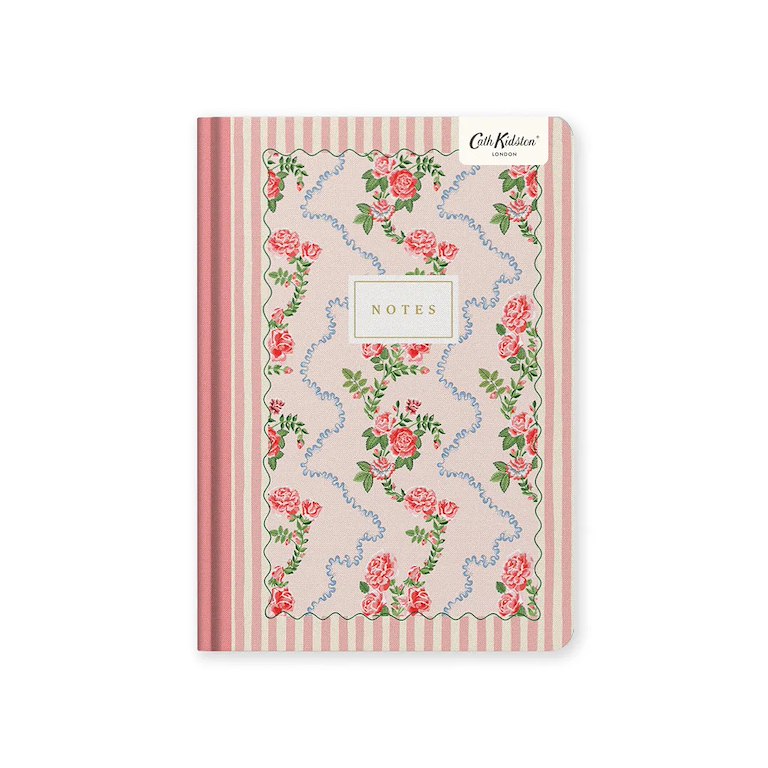Notes A5 tvrde korice - Rose Flutter Stripe