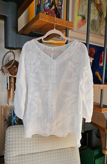 RezButton-front embroidery pamucna bluza, novo