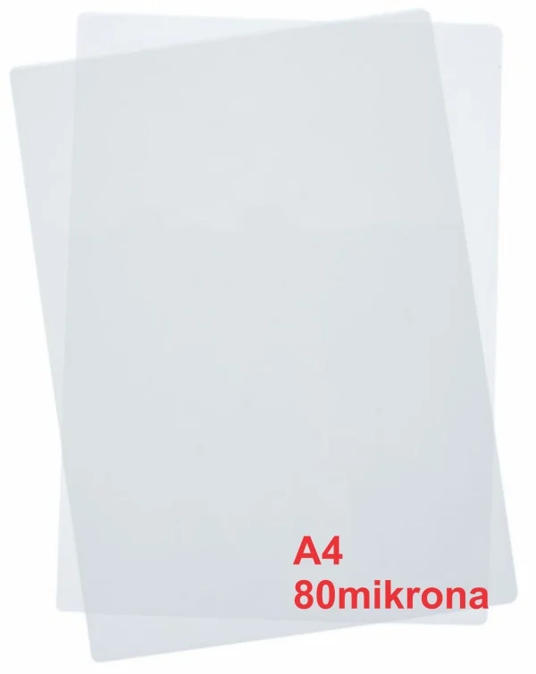Folija za plastifikaciju A4, 216x303mm, 80mikron (papir za laminaciju) 100 listova