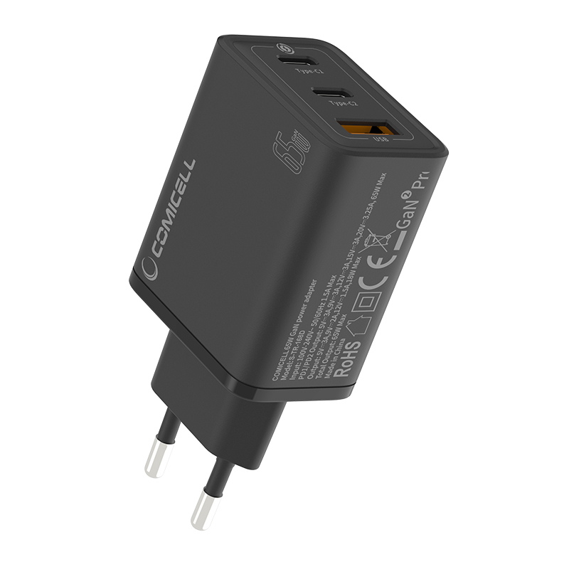 Kuciste punjaca Comicell Superior CO-STR168D 65W GaN Fast PD crno (MS)