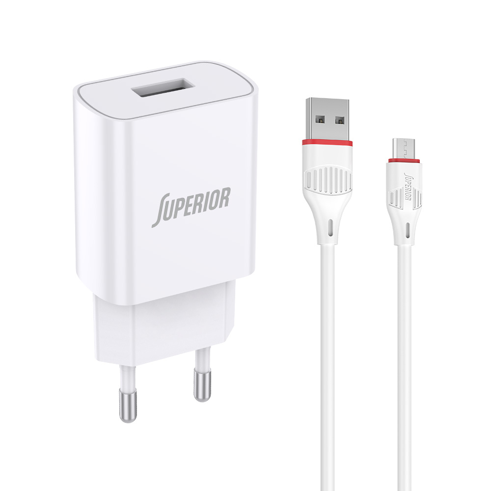 Kucni punjac Comicell Superior CO-DC21 2.1A Micro USB beli (MS)