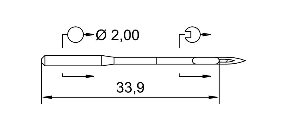 Industrijske igle SCHMETZ | Standard 134(R) | 120 | 10 kom