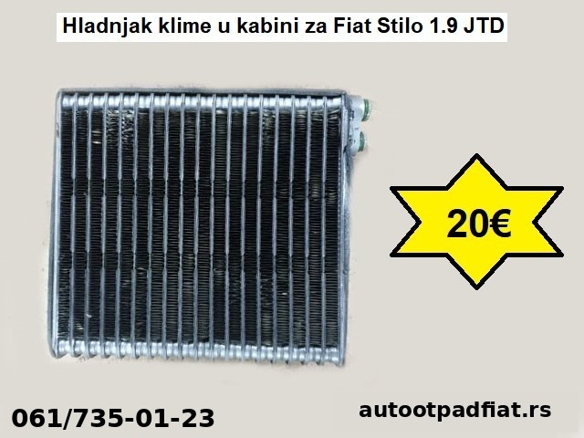 HLADNJAK KLIME U KABINI ZA FIAT STILO 1.9 JTD
