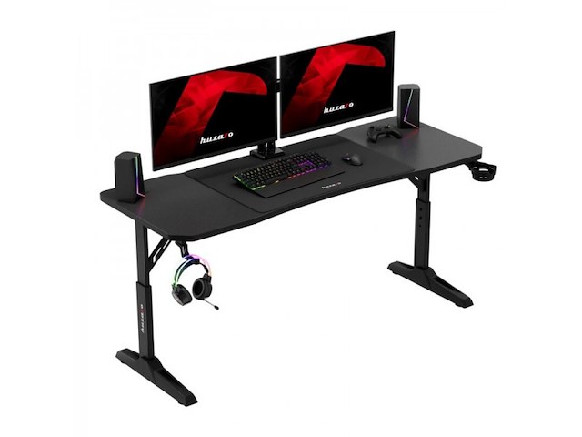 Huzaro Hero 4.6 Crni Podesivi Gaming Sto 160x60cm