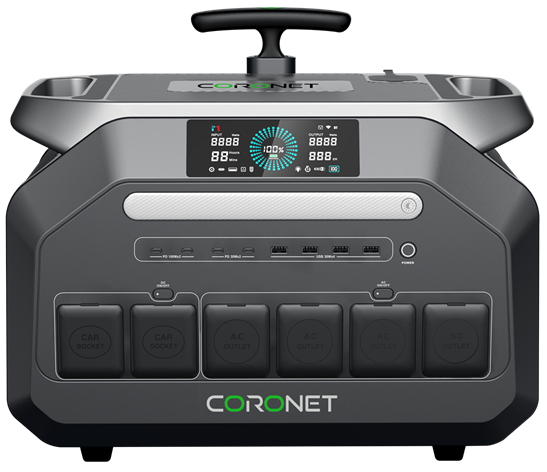 CORONET CT-P2048 prenosiva energetska stanica, 2048 Wh, 3200 W, LiFePO₄