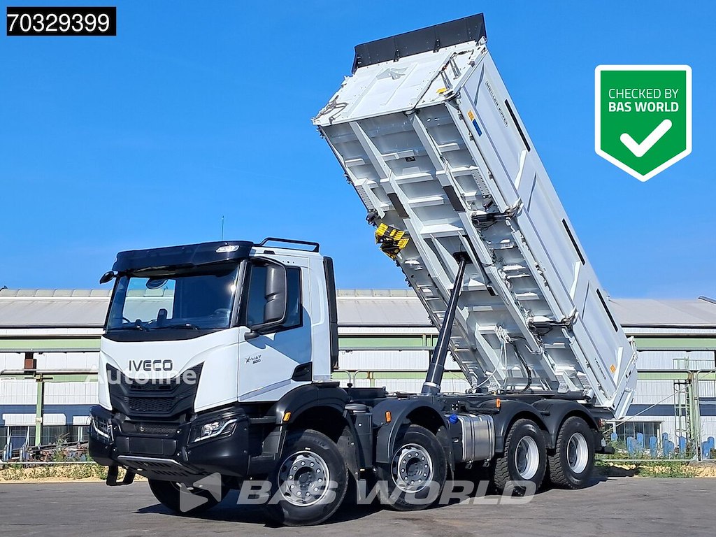 Novi IVECO X-Way 500 8X4 NEW! 15m3 Meiler Trigenius 3-way tipper Steel susp kiper