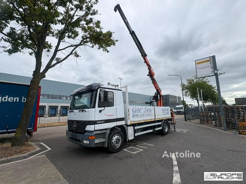 Mercedes-Benz Actros 1831 Steel/Air - EPS 3 Ped - Atlas Grue 1251 kamion s ravnom platformom