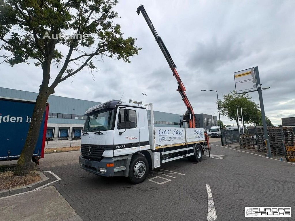 Mercedes-Benz Actros 1831 Steel/Air - EPS 3 Ped - Atlas Grue 1251 kamion s ravnom platformom