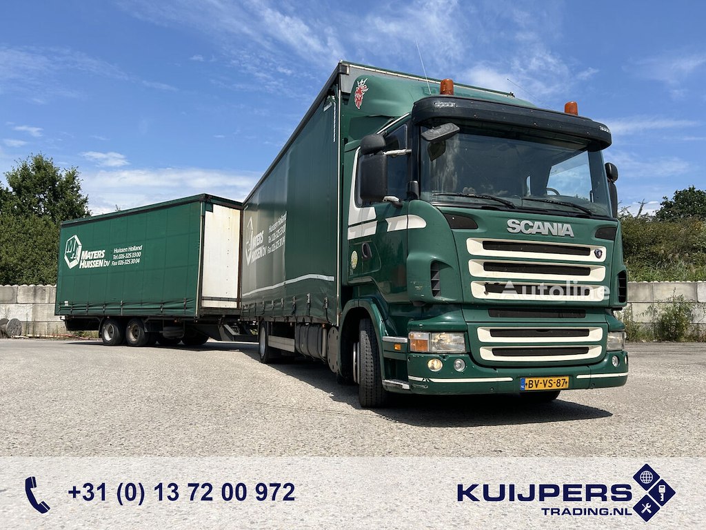 Scania R 310 B Euro 4 / 3 Pedals + Pacton 16 PG Mid Axle Trailer kamion sa klizna zavesa cerada