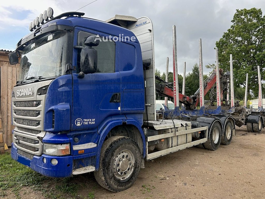 Scania R440 6x4, Full steel, Manual kamion za prevoz drva