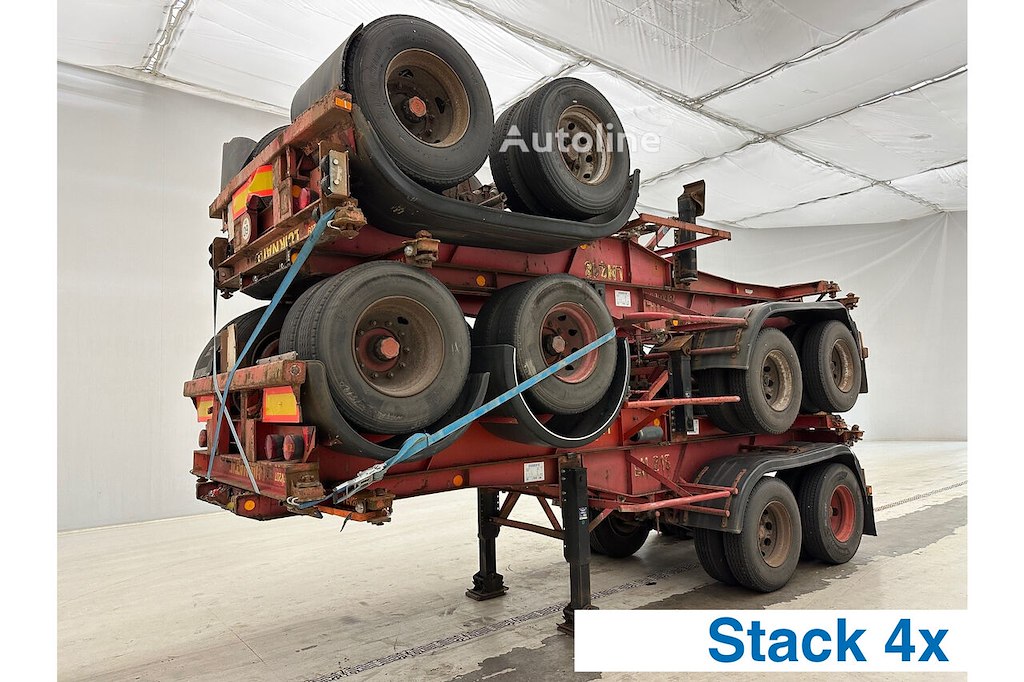 Van Hool Stack 4 x skelet 20 ft poluprikolica za prevoz kontejnera