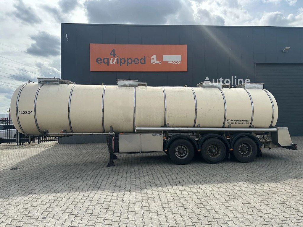 Feldbinder LEBENSMITTEL / LEVENSMIDDELEN / FOOD / 33.500L / 3-COMP / PUMPE cisterna za prevoz hrane