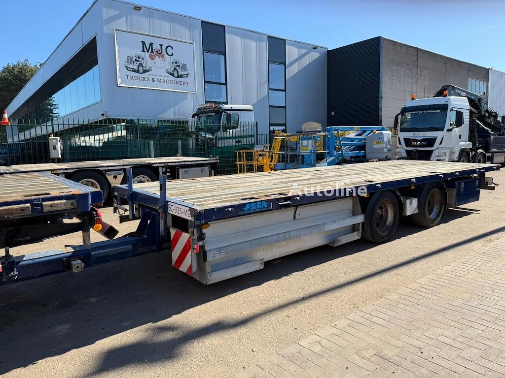 Asca DEMICO C219BA 19T - 2-achsen PRITSCHE + TWISTLOCKS - AIR SUSP. - prikolica sa ravnom platformom
