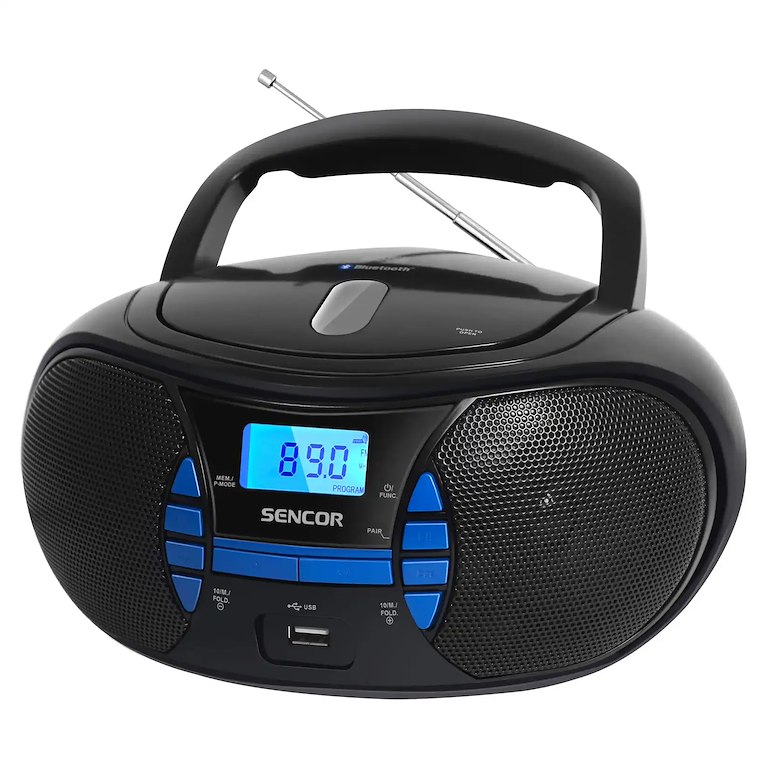 SENCOR Radio CD player SPT, 2700 BK S, CD, MP3, USB, BT, Crni