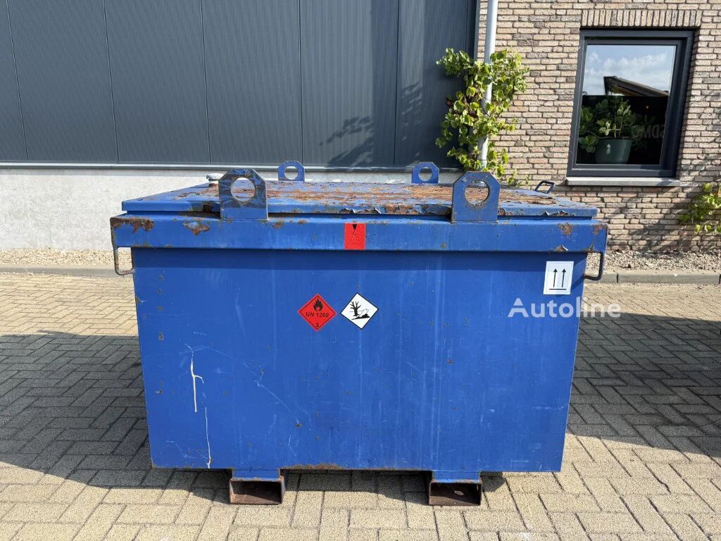 Stokvis IBC 950 liter Dieseltank met 230 Volt Pompset Milieutank rezervoar za skladistenje goriva