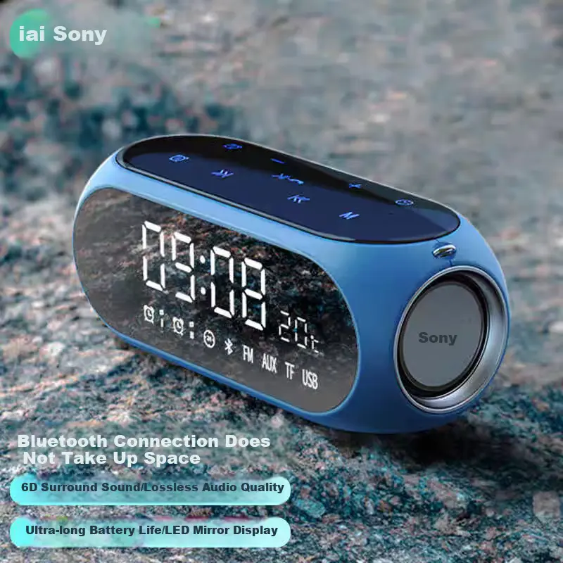 Soaiy Bluetooth zvučnik i budilnik S69, Plavi