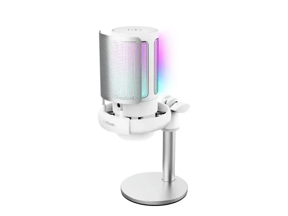 Trust mikrofon GXT238W Auron, USB, beli