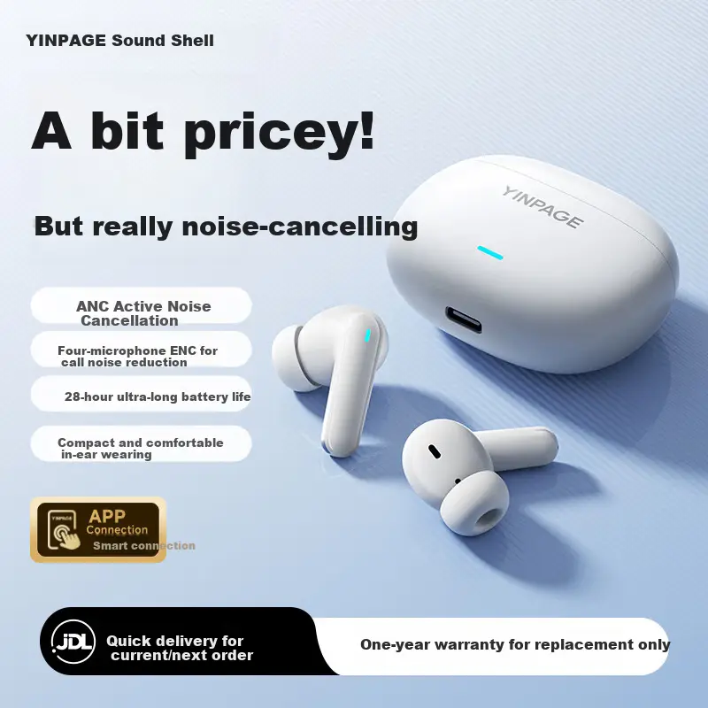 Yinbeiqi Bluetooth slušalice Real1 Pro, Bele