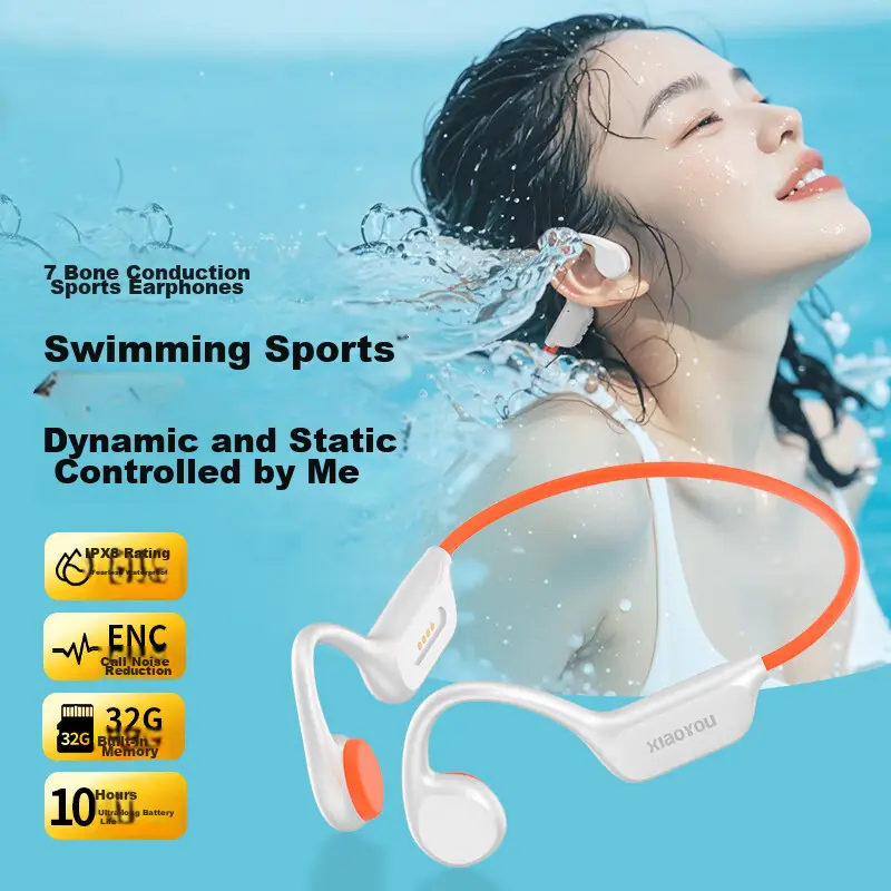 Xiaoyou Bluetooth slušalice X7, Belo-narandžaste