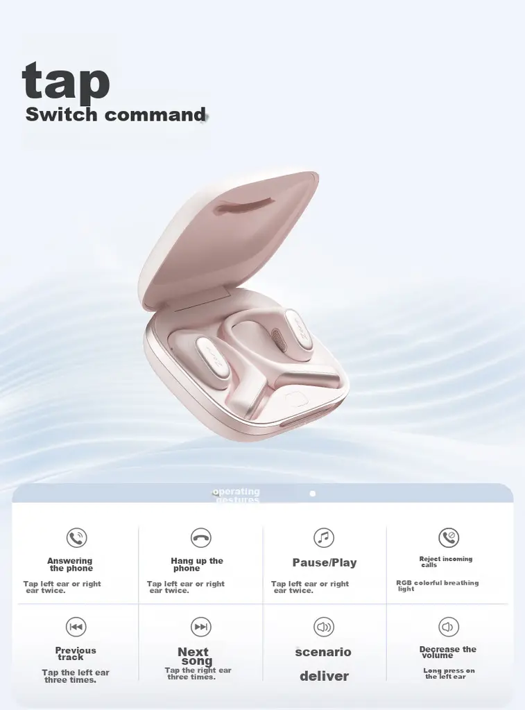 Manbuzhehuazai Bluetooth slušalice Zero, Roze