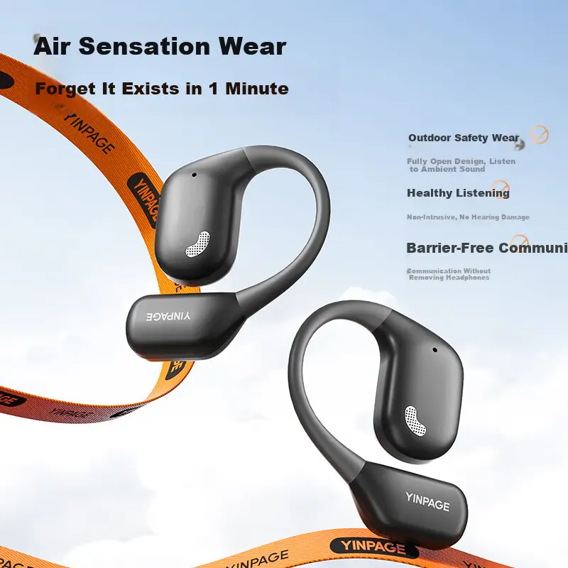 Yinbeiqi Bluetooth slušalice OpenAir, Crne