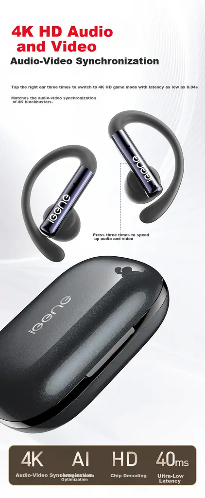 IGene Bluetooth slušalice, Crne