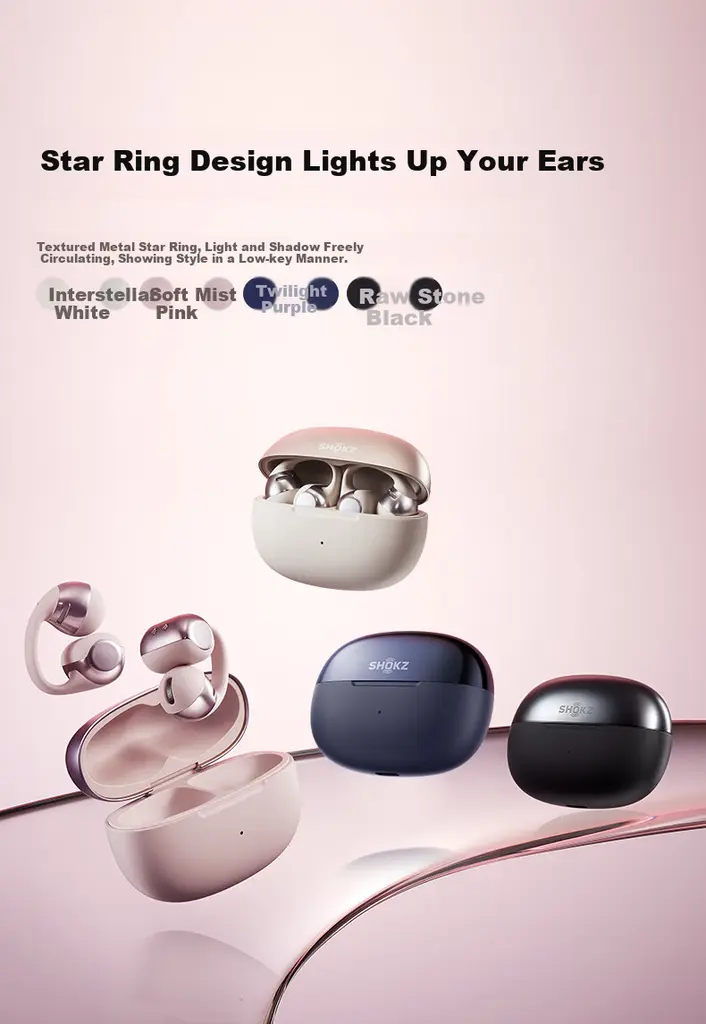 SHOKZ Bluetooth slušalice E310, Roze