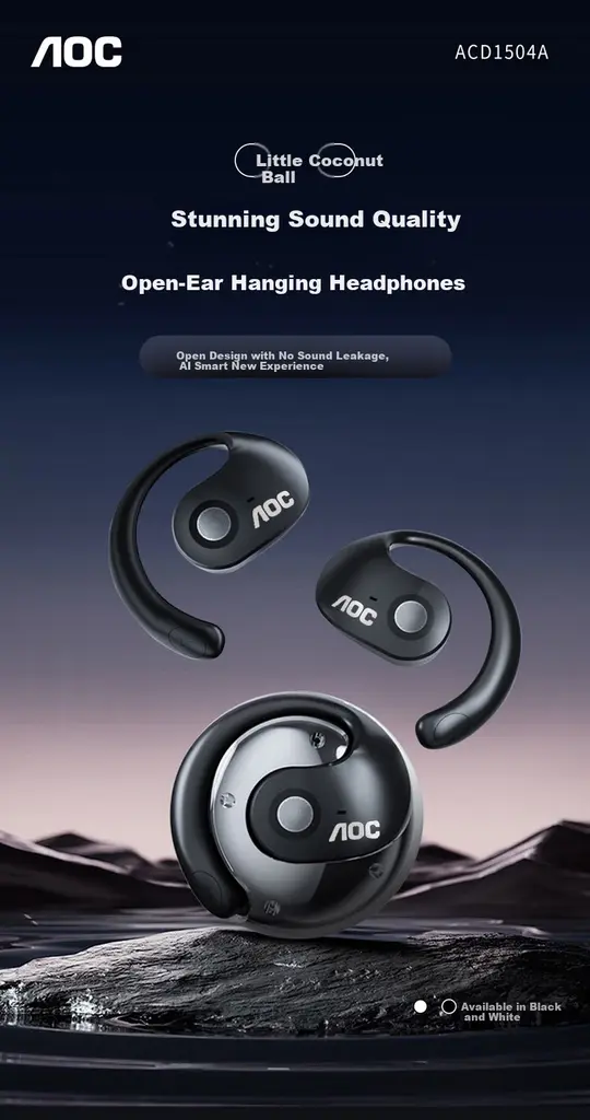 AOC Bluetooth slušalice ACD1504ABK, Crne