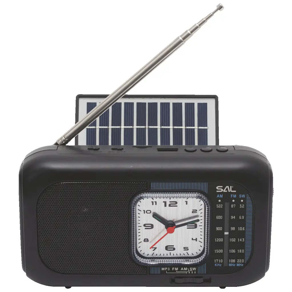SAL radio priјemnik sa solarnim napaјanjem, FM-AM-SW, Bluetooth, RPH3, crni