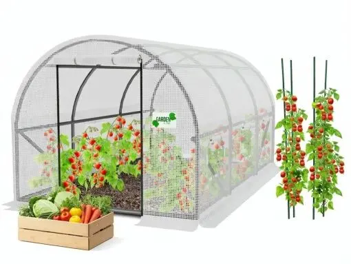 Tunel za staklenik Čomik bašta, 3 segmenta, 4x2,5x2 m, beli