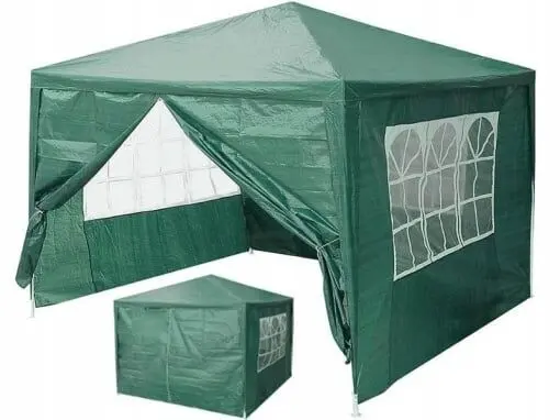Višenamenski baštenski šator, 3x3 m, 4 strane, zeleni