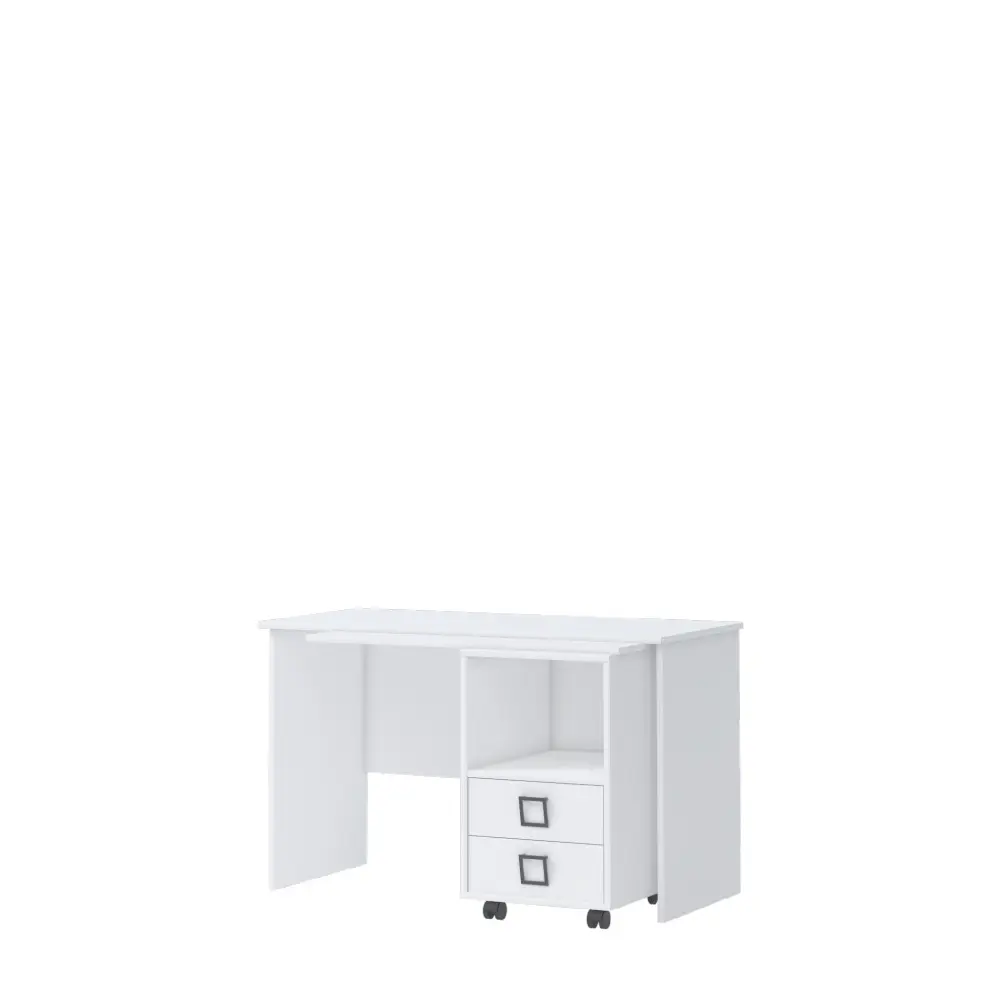 JELA Radni sto RS - kolekcija Kiki - Bela/Bela - 125x76x60 cm