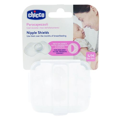 CHICCO SILIKONSKE BRADAVICE, VELIČINA S/M, 1 PAR