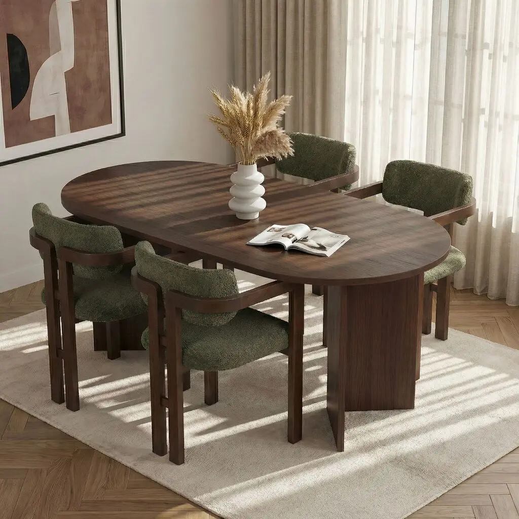 Nordure Trpezarijski set, 5 komada, Zeleni
