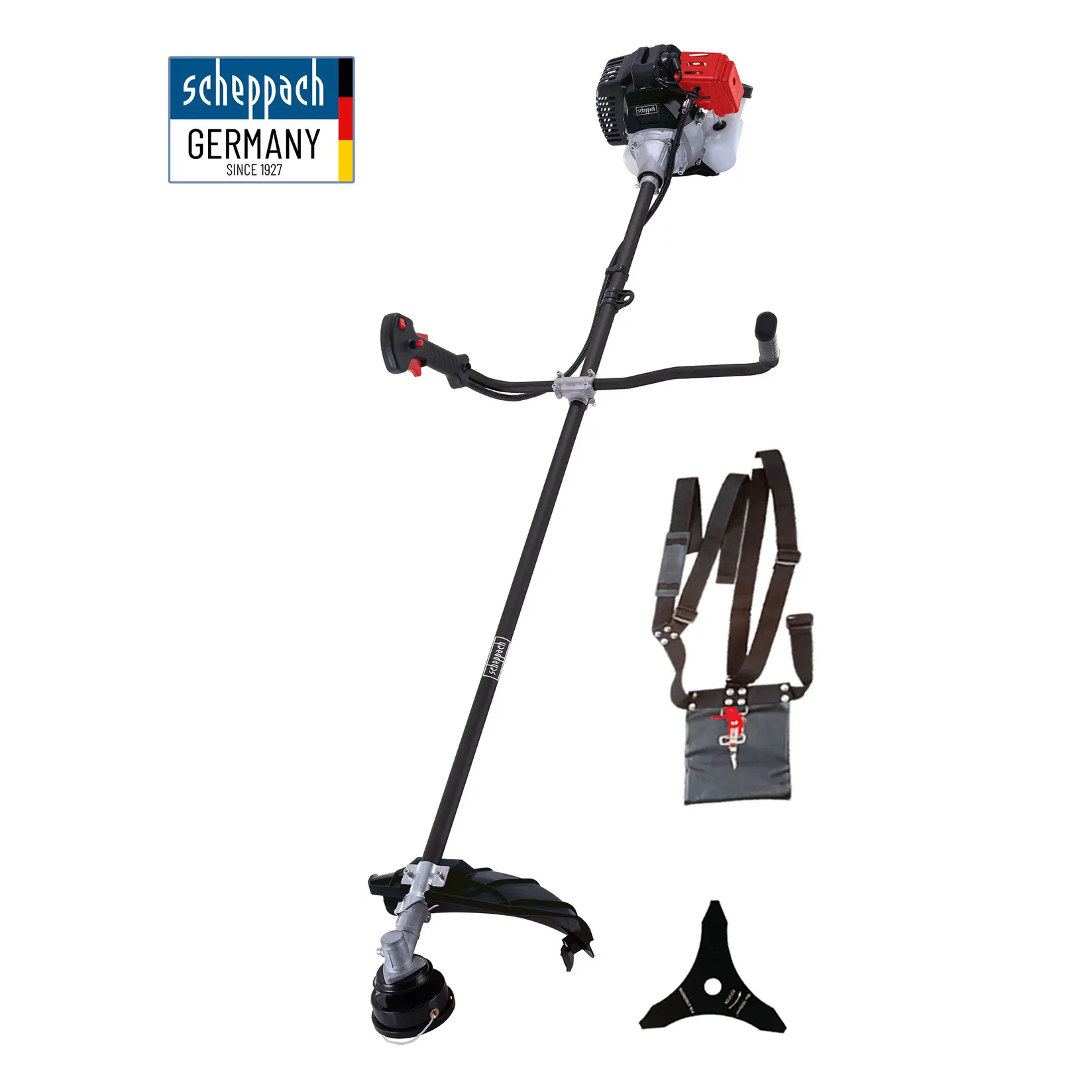 Scheppach Motorni trimer za travu BCGT5200, Benzinski, 1400 W, 1.9 KS, 42 cm, 25.5 cm