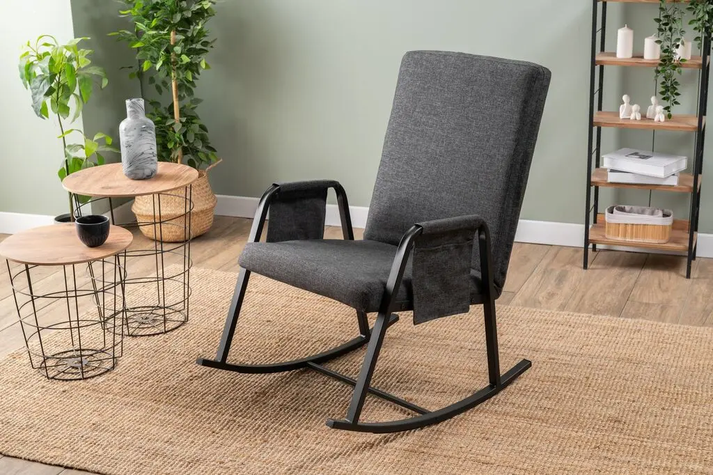 Atelier del Sofa Stolica za ljuljanje, Antracit
