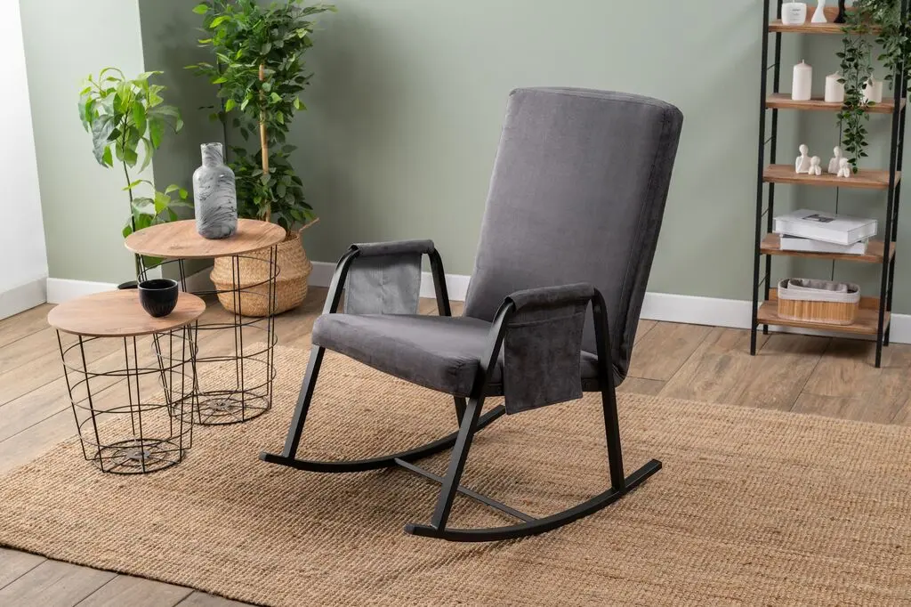 Atelier del Sofa Stolica za ljuljanje, Tamnosiva