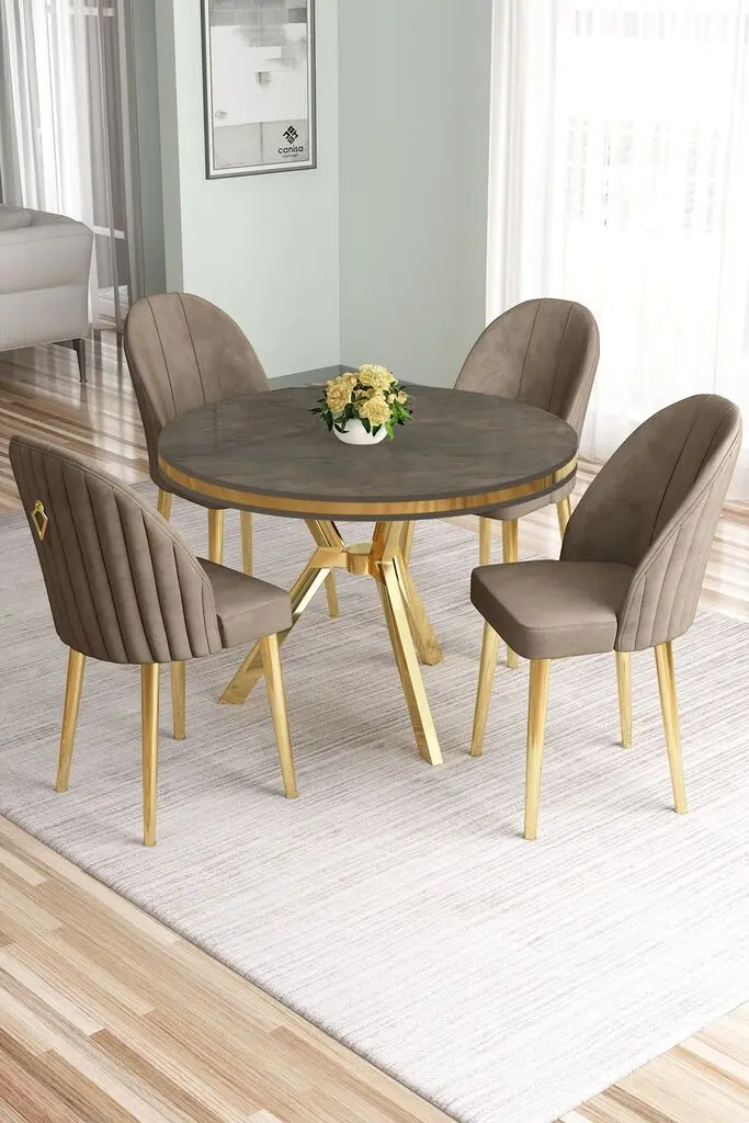 Hanah Home Trpezarijski set, 5 komada, Bež