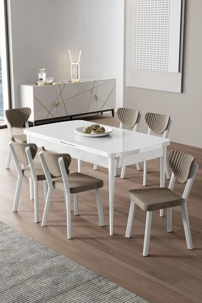 Hanah Home Trpezarijski set, 7 komada, Bež