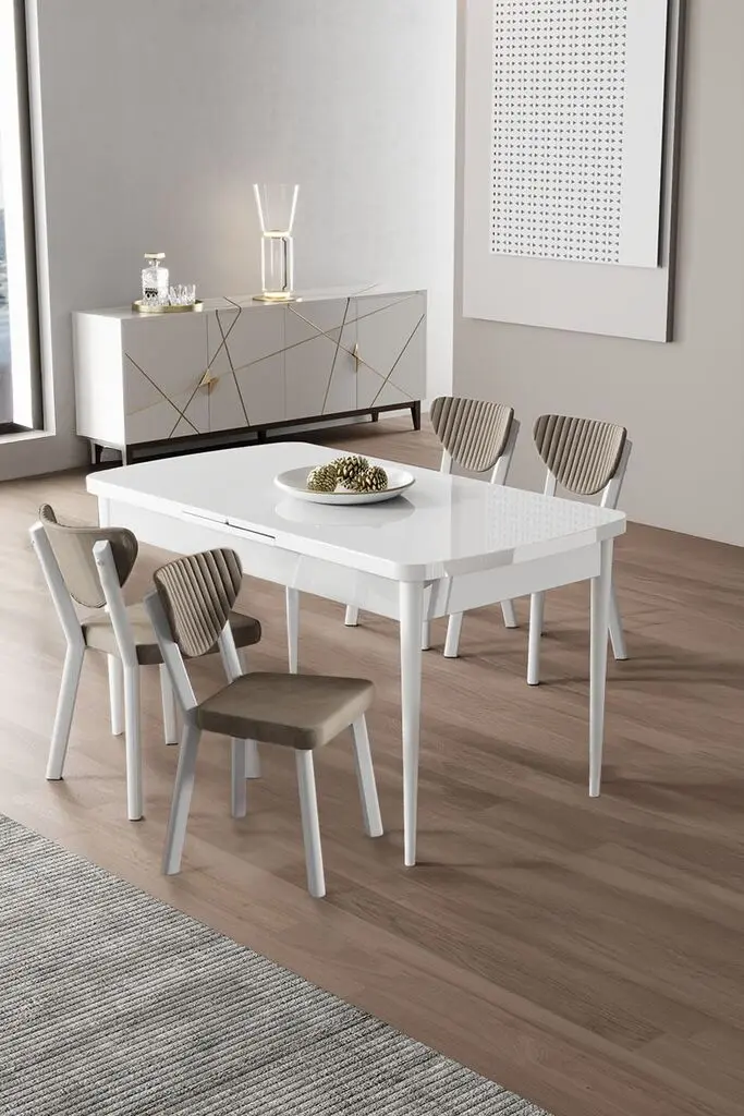 Hanah Home Trpezarijski set, 5 komada, Bež